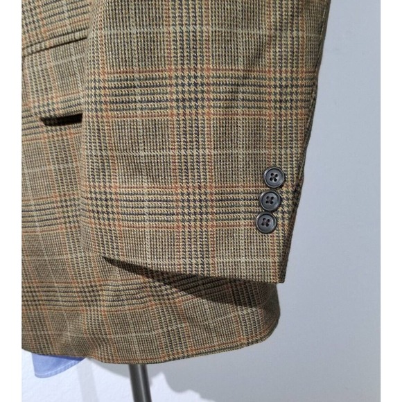 IRVINE | Suits & Blazers | Vintage 42r Green Blue Orange Brown Glen ...